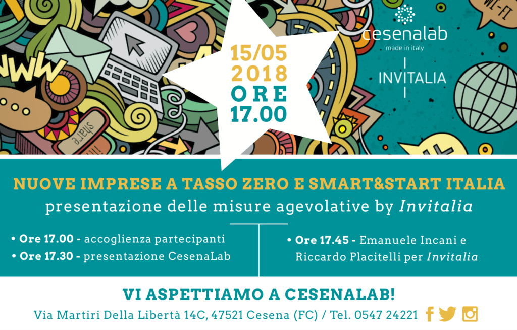 Nuove Imprese a Tasso zero e Smart&Start Italia by Invitalia » CesenaLab